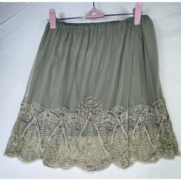 Kimchi Blue | Skirts | Green Mesh Mini Skirt Size 8 Beaded Ballet Boho ...